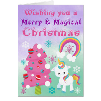 Unicorn Christmas Cards - Greeting & Photo Cards | Zazzle