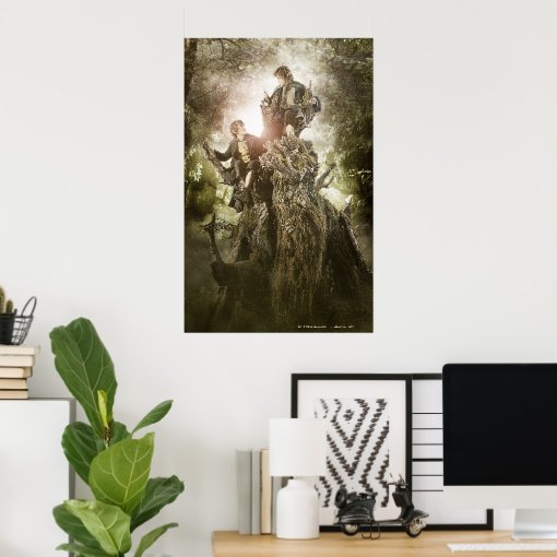 Merry and Peregrin on Treebeard Poster | Zazzle
