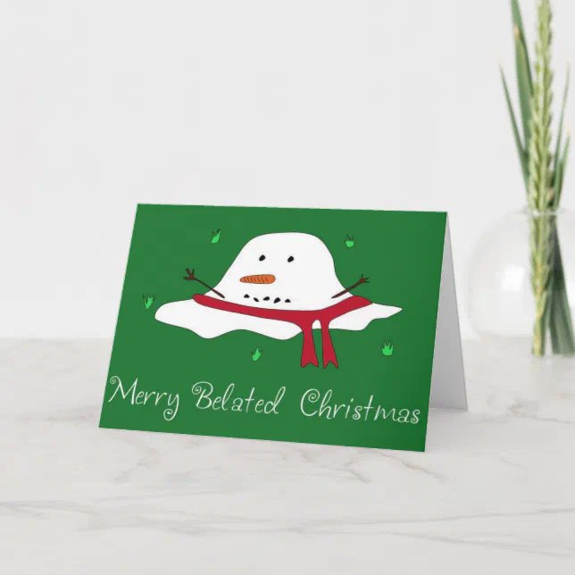 Merry Belated Christmas Holiday Card | Zazzle