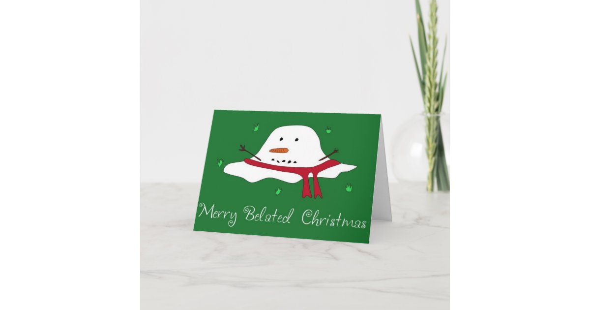 Merry Belated Christmas Holiday Card | Zazzle