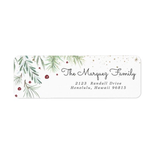 Merry Berry | Christmas Return Address Labels | Zazzle.com
