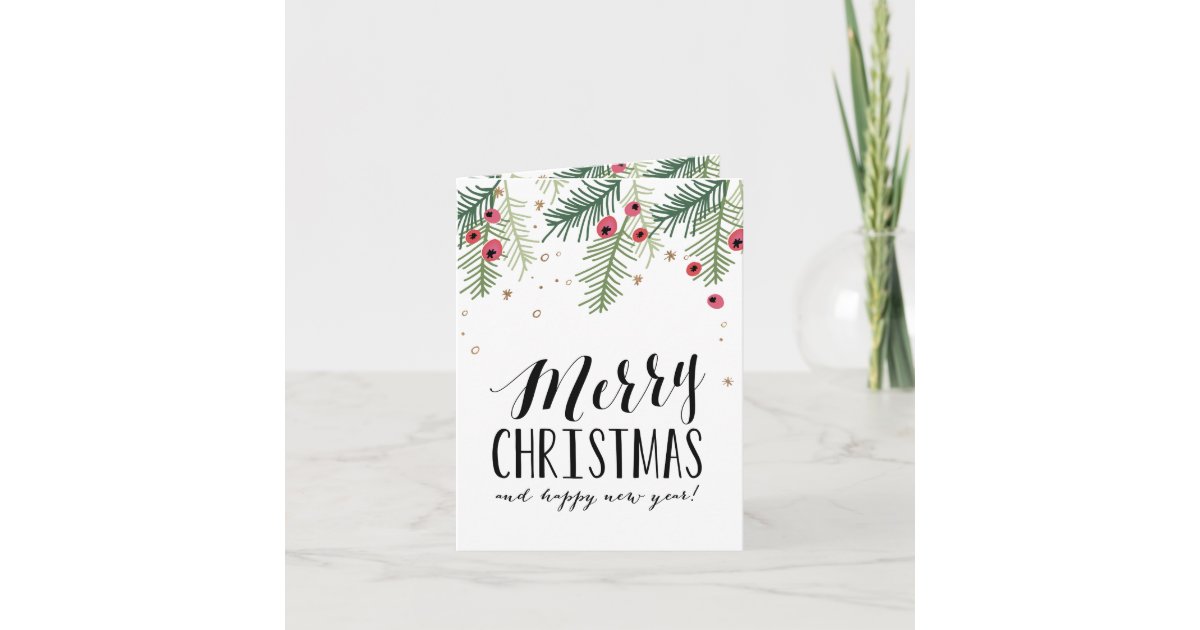 Merry Berry Collection Holiday Card | Zazzle