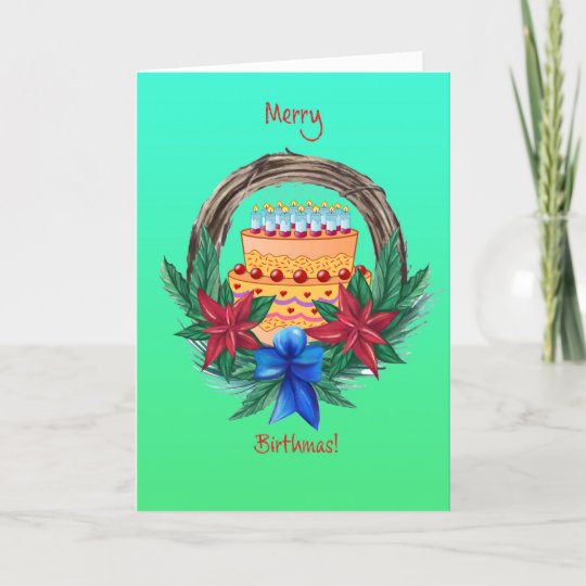 Merry Birthmas Card | Zazzle.com
