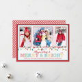 Merry & Bright Christmas Lights 3 Photo Greeting Holiday Card | Zazzle