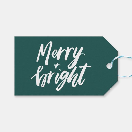 Merry & Bright Gift Tag | Zazzle.com