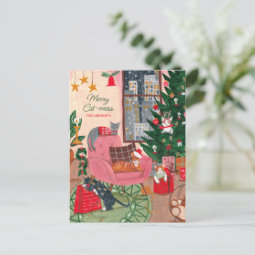 Merry Cat-mess cats Christmas Holiday Card | Zazzle