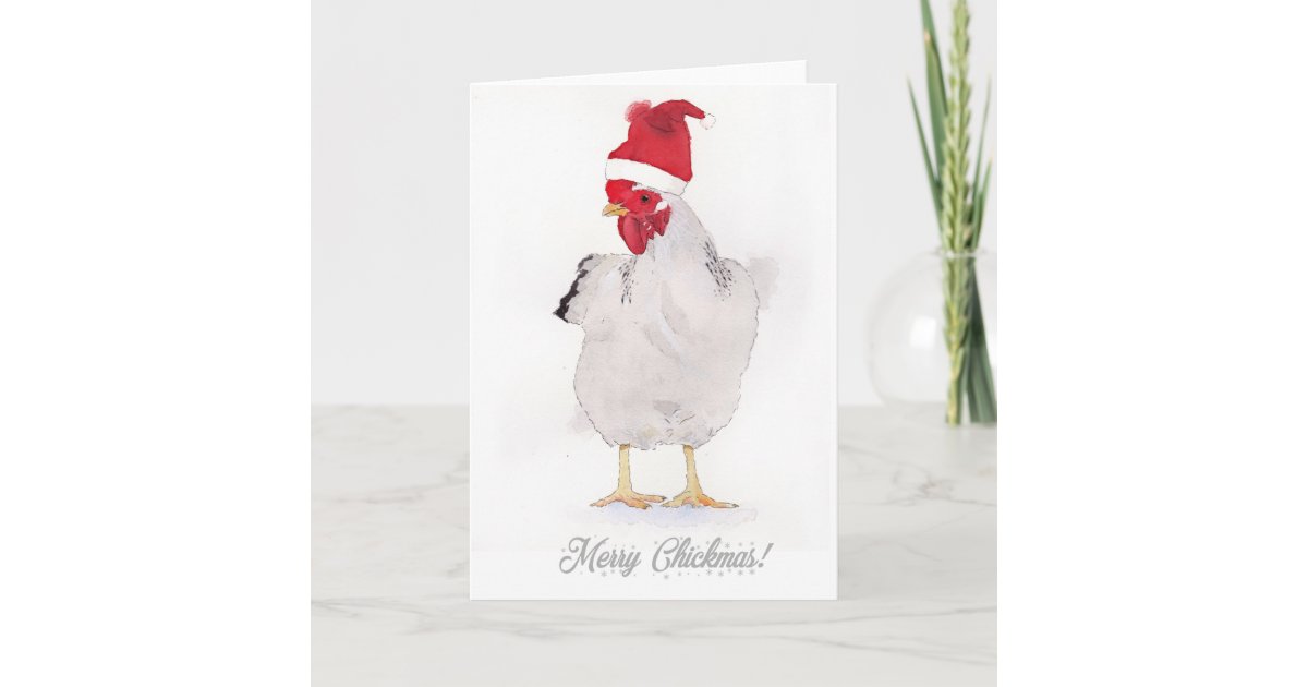 "Merry Chickmas" Holiday Card | Zazzle