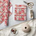 Merry Christmas 4 Photos Red Christmas Wrapping Paper | Zazzle
