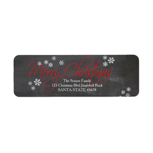 Merry Christmas address Label | Zazzle
