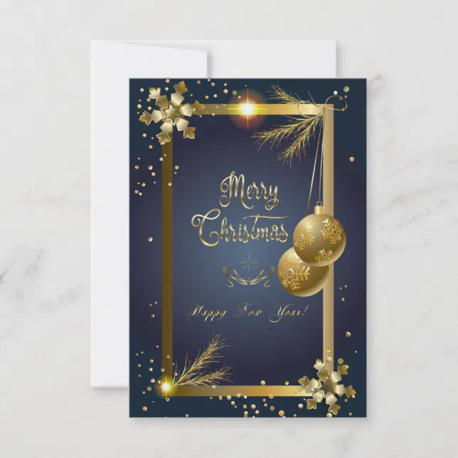 Merry Christmas and Happy New Year card | Zazzle