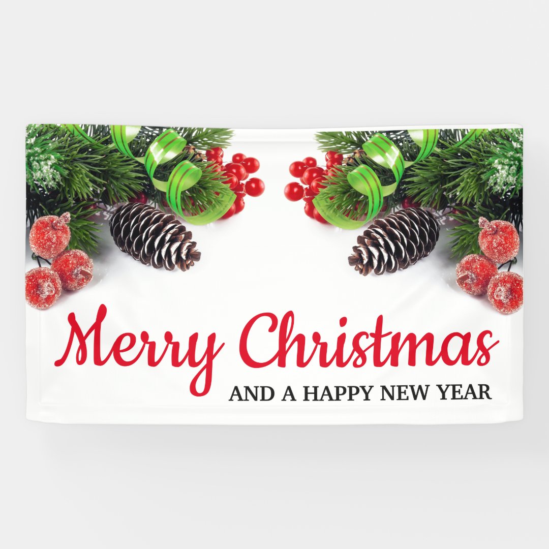 Merry Christmas Banner | Zazzle