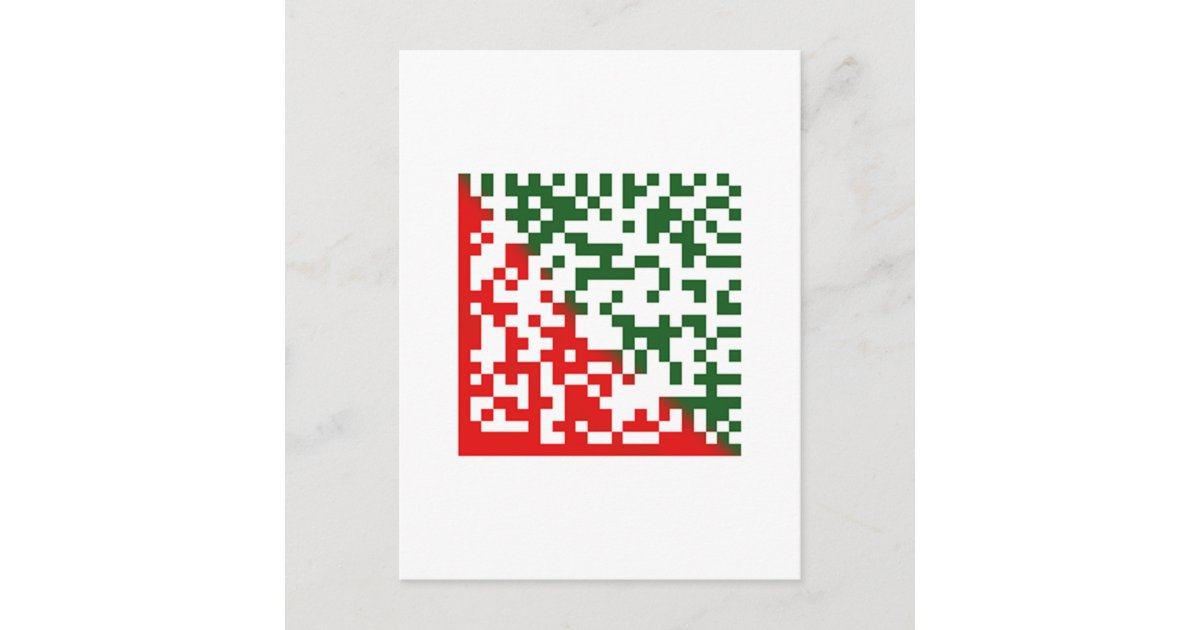 Merry Christmas Barcode Holiday Postcard | Zazzle