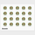Merry Christmas Beagle Classic Round Sticker | Zazzle