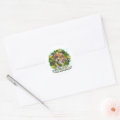 Merry Christmas Beagle Classic Round Sticker | Zazzle