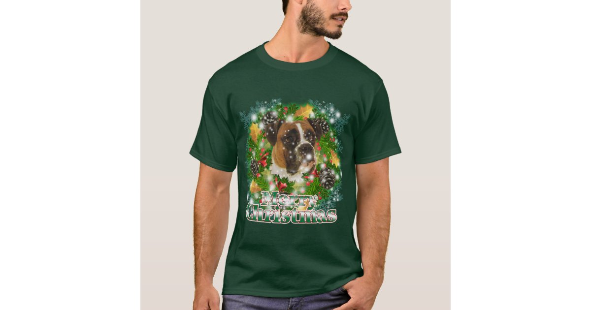 Merry Christmas Boxer T-Shirt | Zazzle