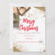Merry Christmas brand logo qr code promo Invitation | Zazzle