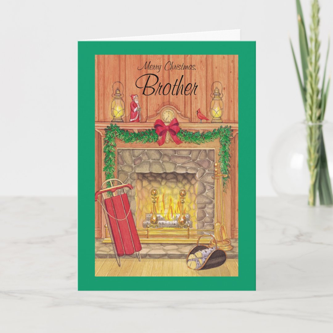 Merry Christmas Brother Holiday Card | Zazzle