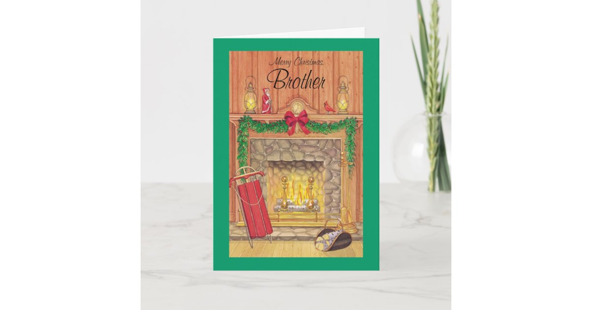 Merry Christmas Brother Holiday Card | Zazzle