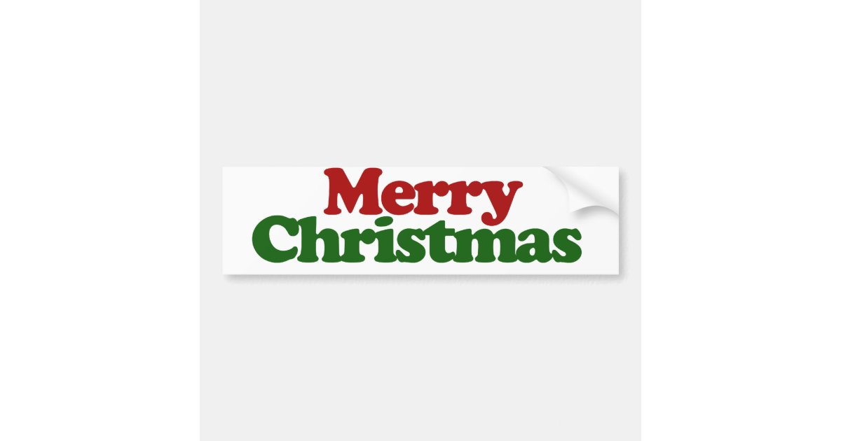 Merry Christmas Bumper Sticker | Zazzle