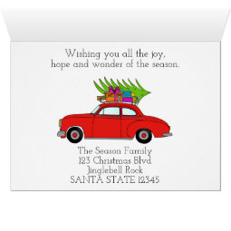 Merry Christmas Car with Gifts | Zazzle