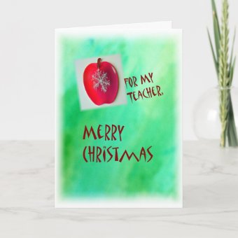 Merry Christmas Card For Teacher | Zazzle