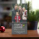 Merry Christmas Chalkboard - Vertical Photo Holiday Card | Zazzle