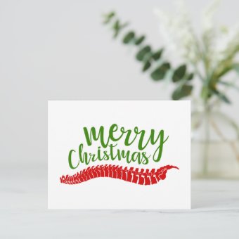 Merry Christmas | Chiropractic Christmas Postcard | Zazzle