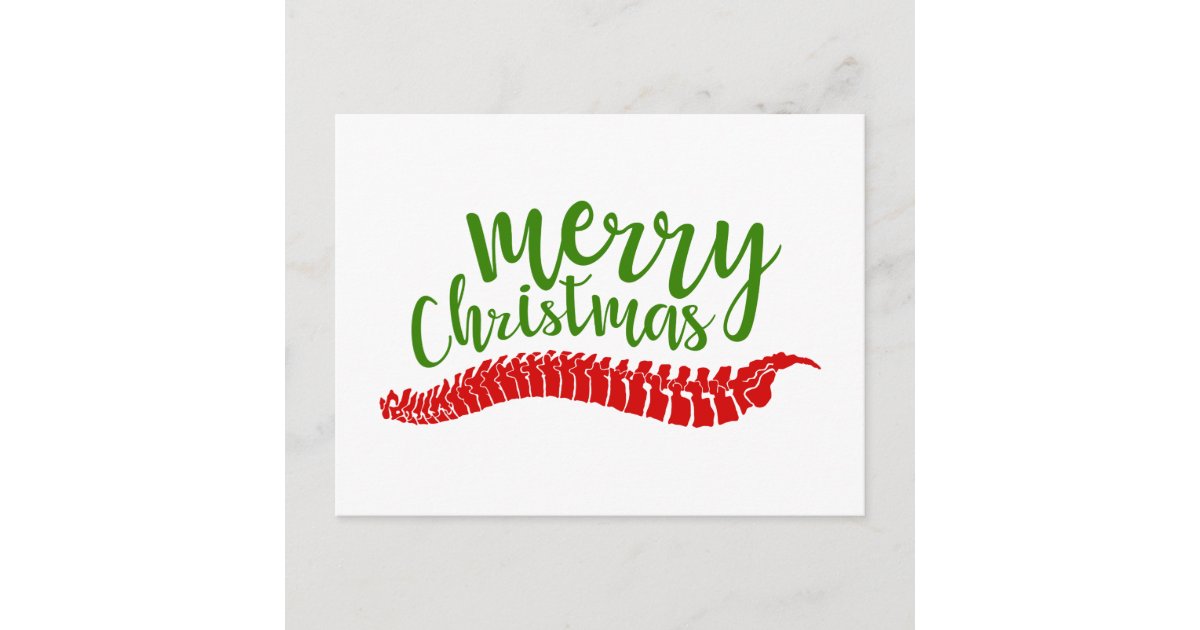 Merry Christmas | Chiropractic Christmas Postcard | Zazzle