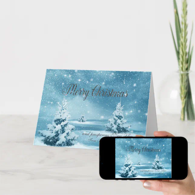 Merry Christmas,Christmas Pine Tree Holiday Card | Zazzle