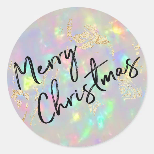 Merry Christmas Classic Round Sticker | Zazzle