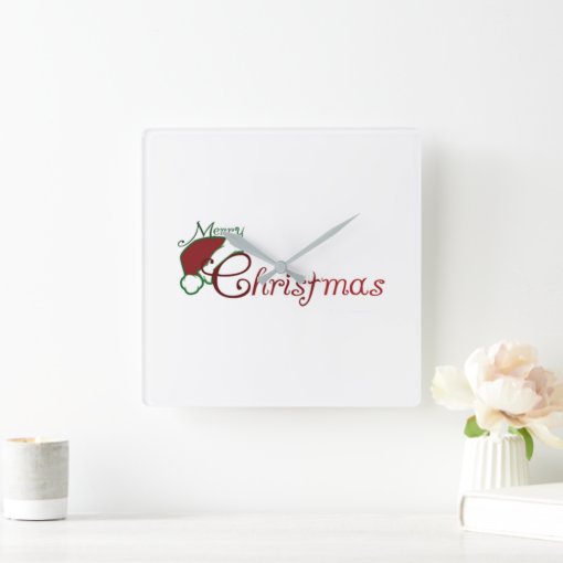 **MERRY CHRISTMAS** CLOCK | Zazzle