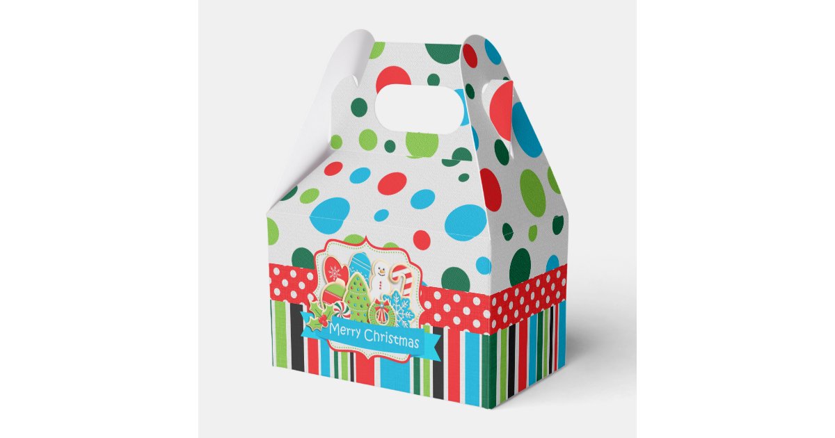 Merry Christmas Cookie Gable box | Zazzle