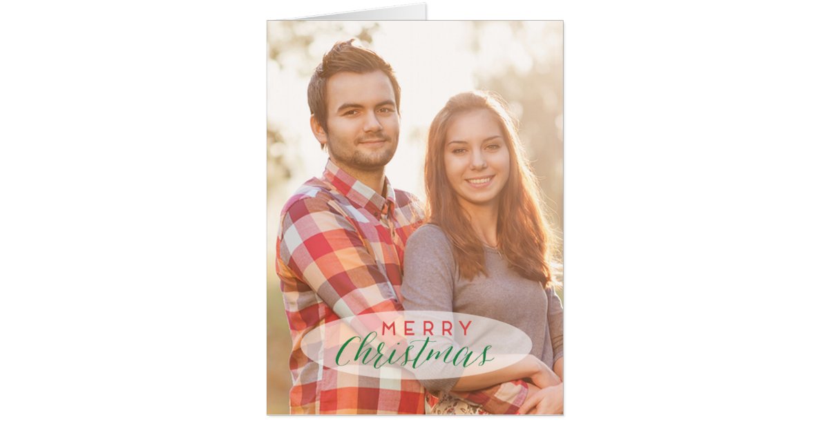 Merry Christmas - Custom Big Card | Zazzle