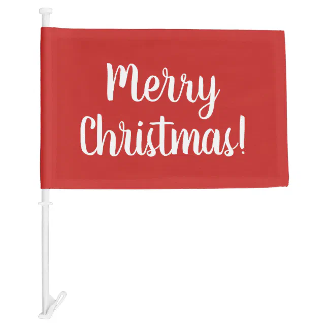Merry Christmas custom car window flag | Zazzle