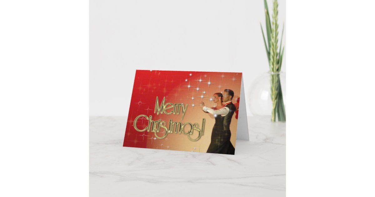 Merry Christmas Dancers PERSONALIZED Holiday Card | Zazzle