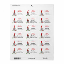 Merry Christmas Elf Gnome Label | Zazzle