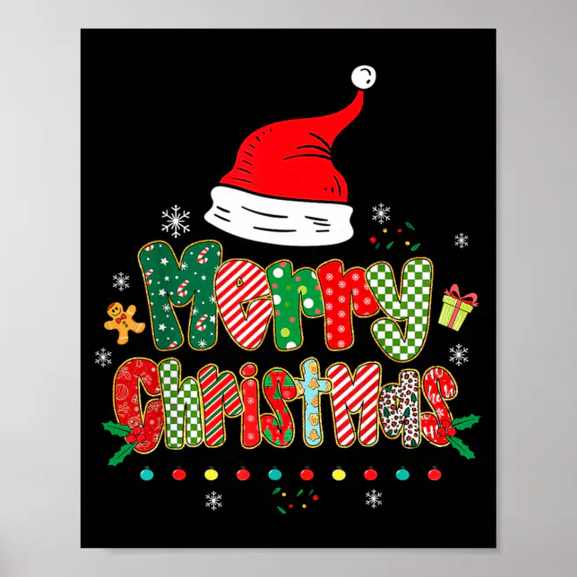 Merry Christmas Family Matching Outfit Xmas Squad Poster | Zazzle