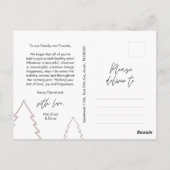 Merry Christmas Family Photo, Xmas Tree Layover Postcard | Zazzle