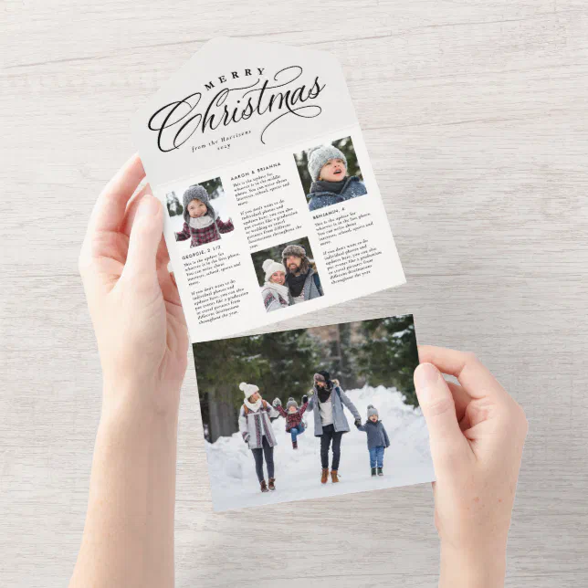 Merry Christmas family update unique holiday card | Zazzle