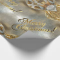 Merry Christmas Faux Gold Foil Script Elegant Chic Wrapping Paper | Zazzle