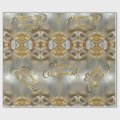 Merry Christmas Faux Gold Foil Script Elegant Chic Wrapping Paper | Zazzle