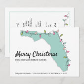 Merry Christmas Florida Map New Home Announcement | Zazzle