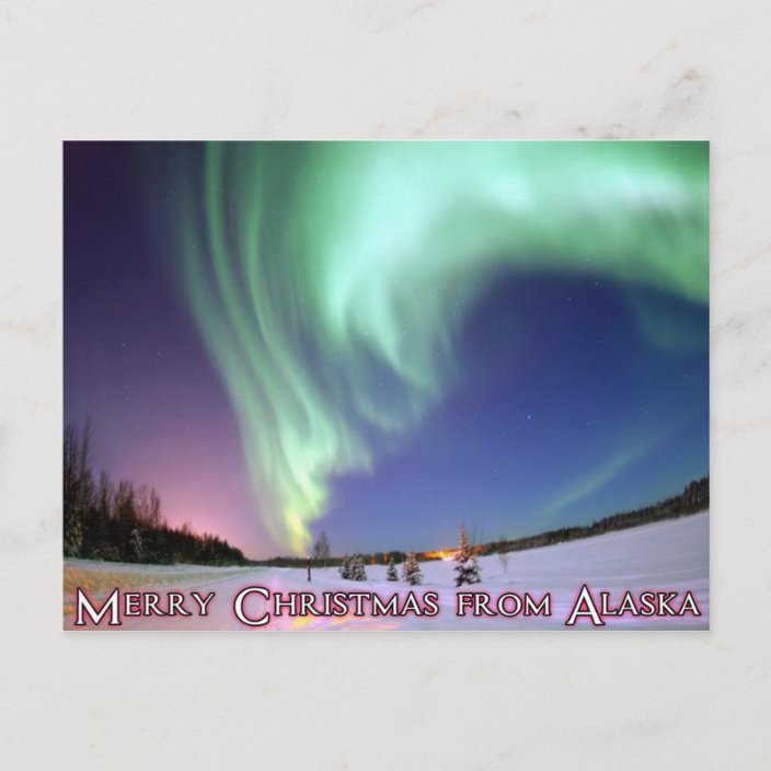 Merry Christmas from Alaska Holiday Postcard | Zazzle.com