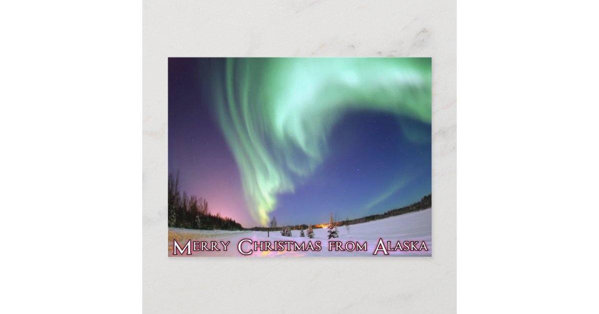 Merry Christmas from Alaska Holiday Postcard | Zazzle