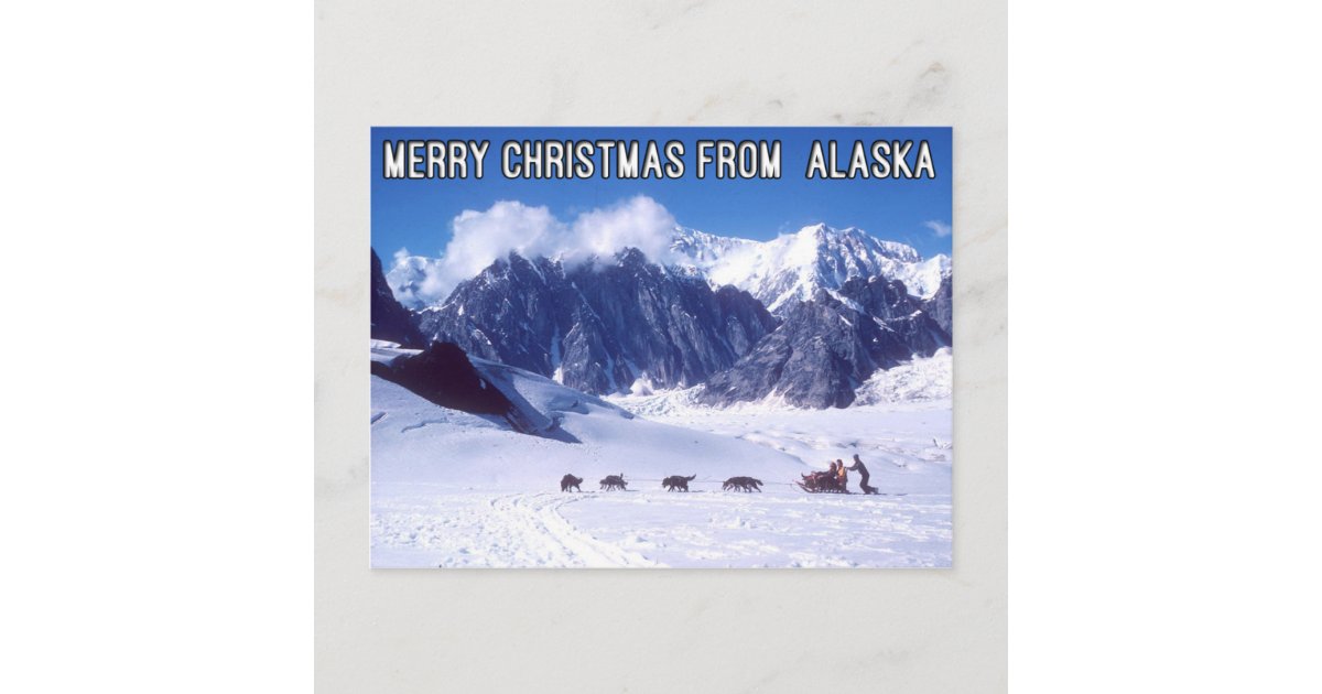 Merry Christmas from Alaska Postcard | Zazzle.com