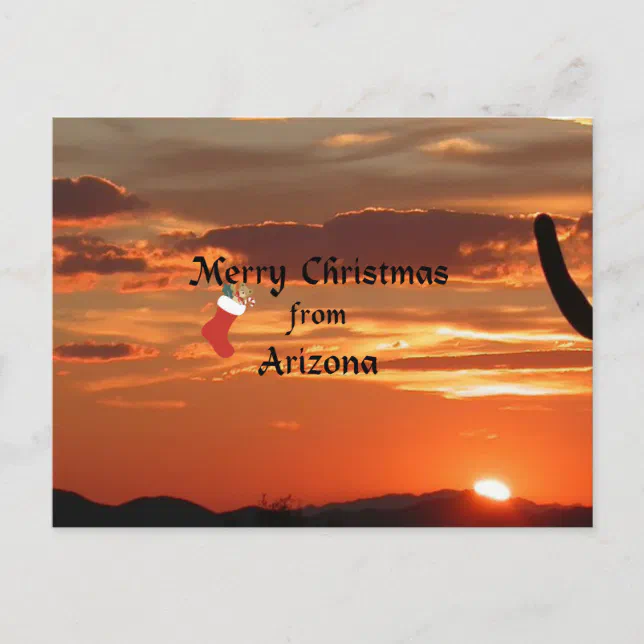 Merry Christmas from Arizona Holiday Postcard | Zazzle