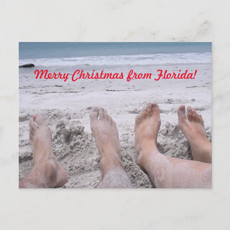 Merry Christmas from Florida funny Holiday Postcard | Zazzle