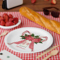 Merry Christmas from Name Candy Canes Paper Plates | Zazzle