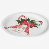 Merry Christmas from Name Candy Canes Paper Plates | Zazzle