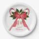 Merry Christmas from Name Candy Canes Paper Plates | Zazzle